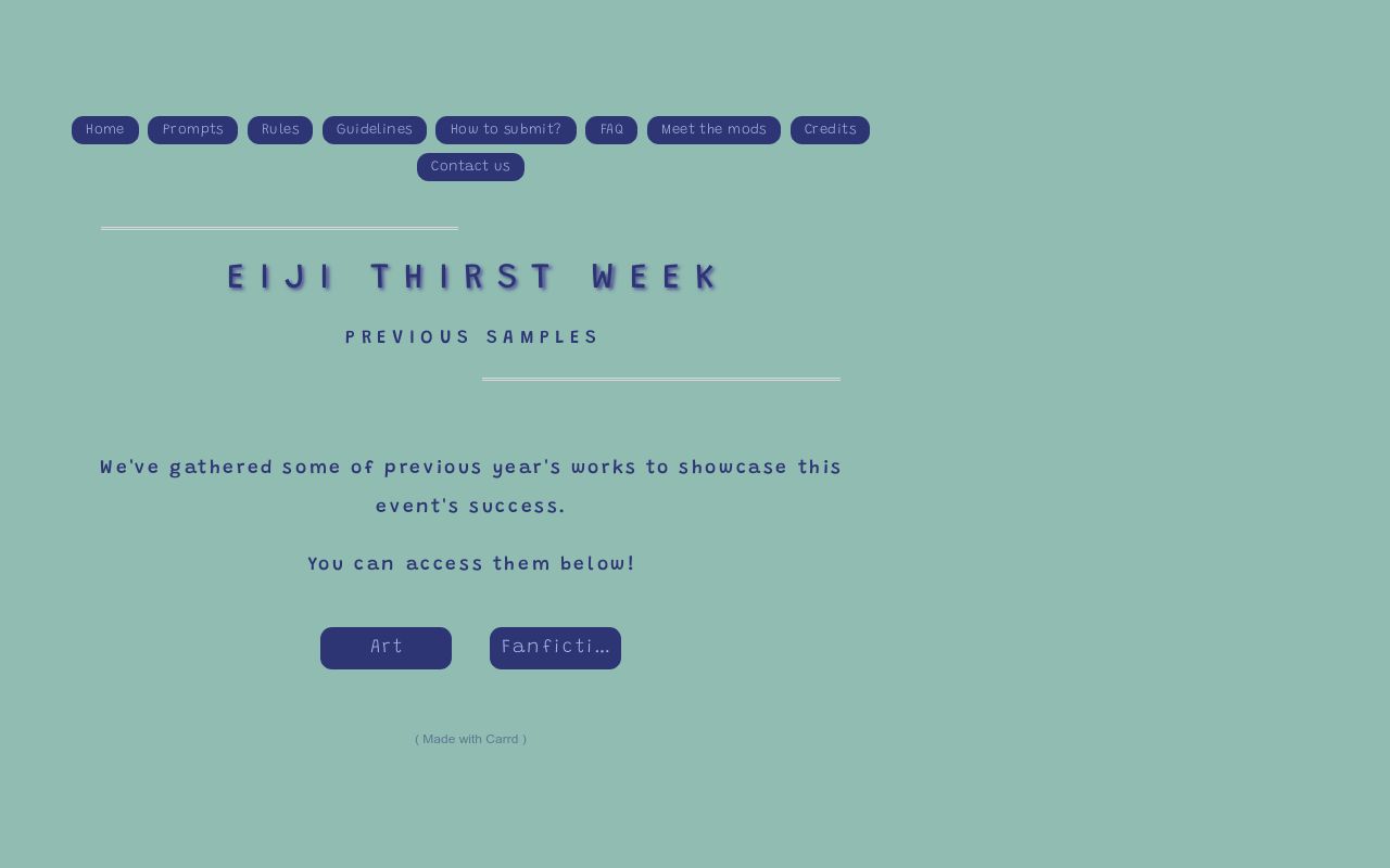 Eiji Thirst Week Samples